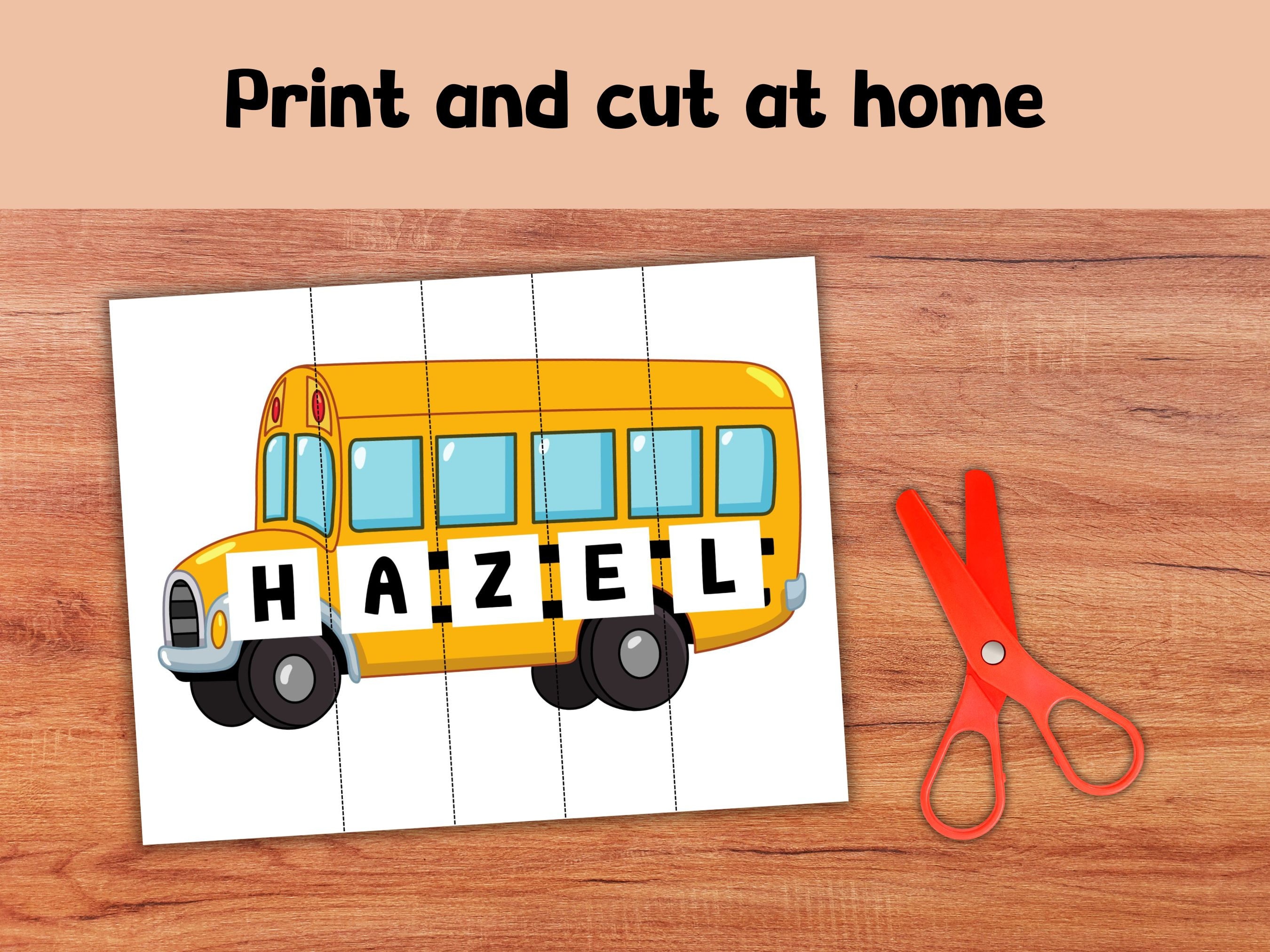 Personalized Name Puzzle Printable Custom Puzzle for Kids Toddler Name ...