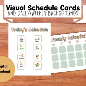 Toddler Schedule Template Editable Schedule for Kids Visual Schedule ...