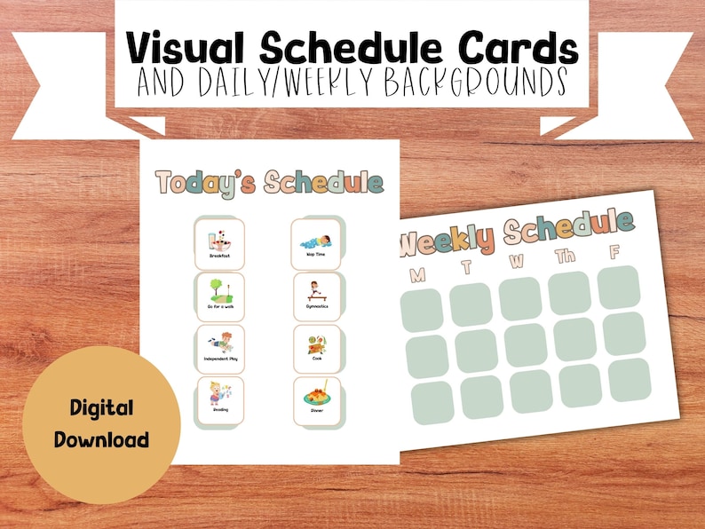 Toddler Schedule Template Editable Schedule for Kids Visual Schedule ...