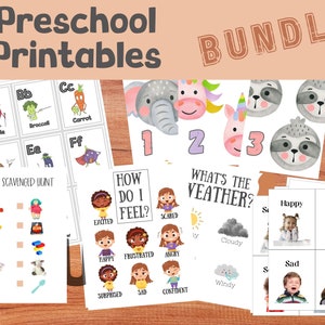 Educational Printables Bundle Printables for Toddlers Alphabet ...