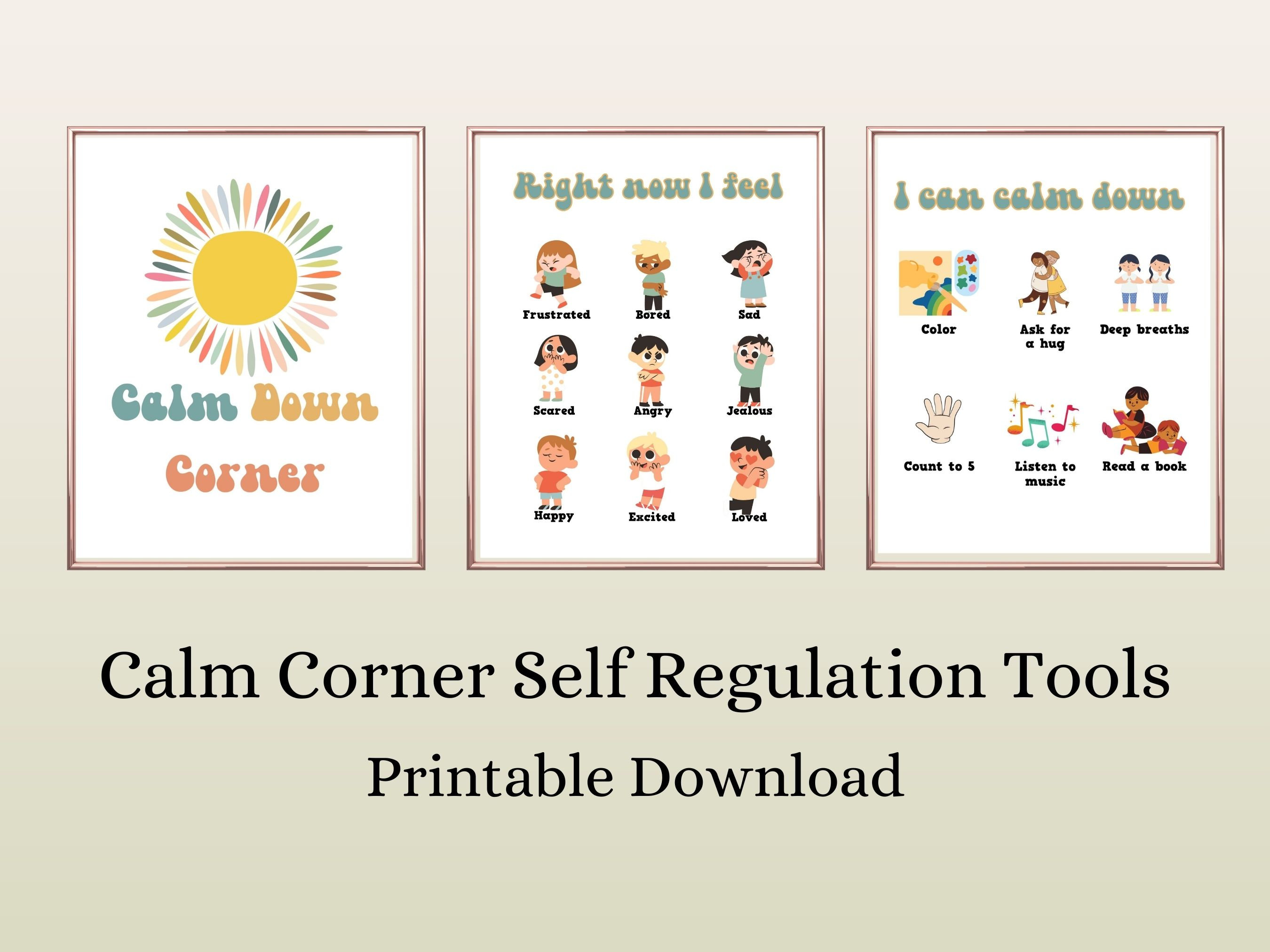Calm Corner Printables Toddler Feelings Chart Self Regulation Toddler ...