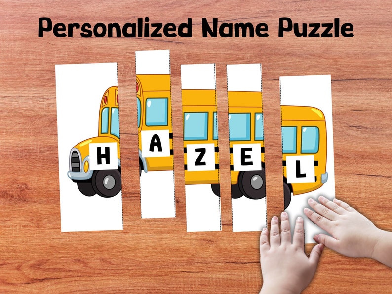Personalized Name Puzzle Printable Custom Puzzle for Kids Toddler Name ...