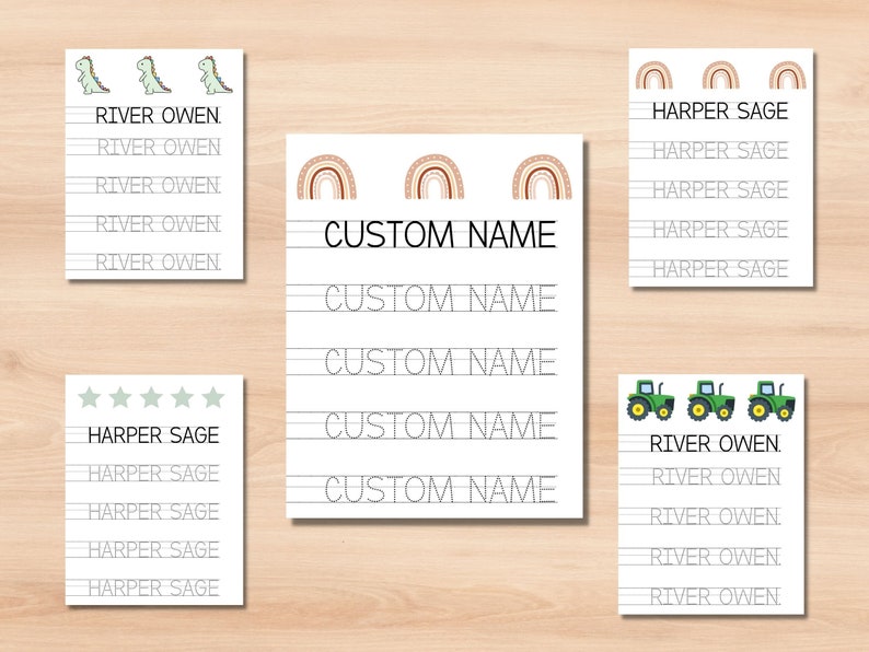 Custom Traceable Printable Personalized Name Traceing Practice ...