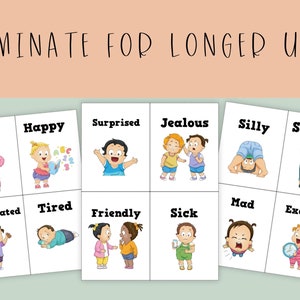 Printable Flashcards Feelings Flash Cards Calm Down Corner Feelings ...