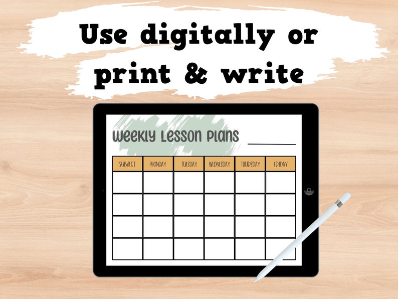 Lesson Plan Template Editable Lesson Plan Academic Planner Daily Lesson ...