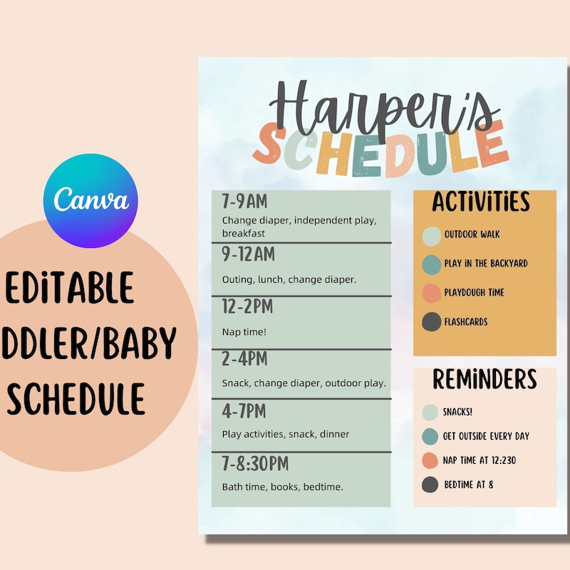 Baby Schedule - Etsy