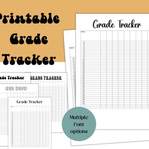 Printable Grade Tracker Homeschool Gradebook Grade Tracker Printable ...