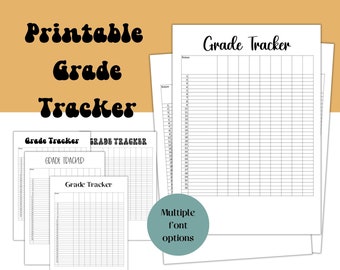 Printable Grade Tracker Homeschool Gradebook Grade Tracker Printable ...
