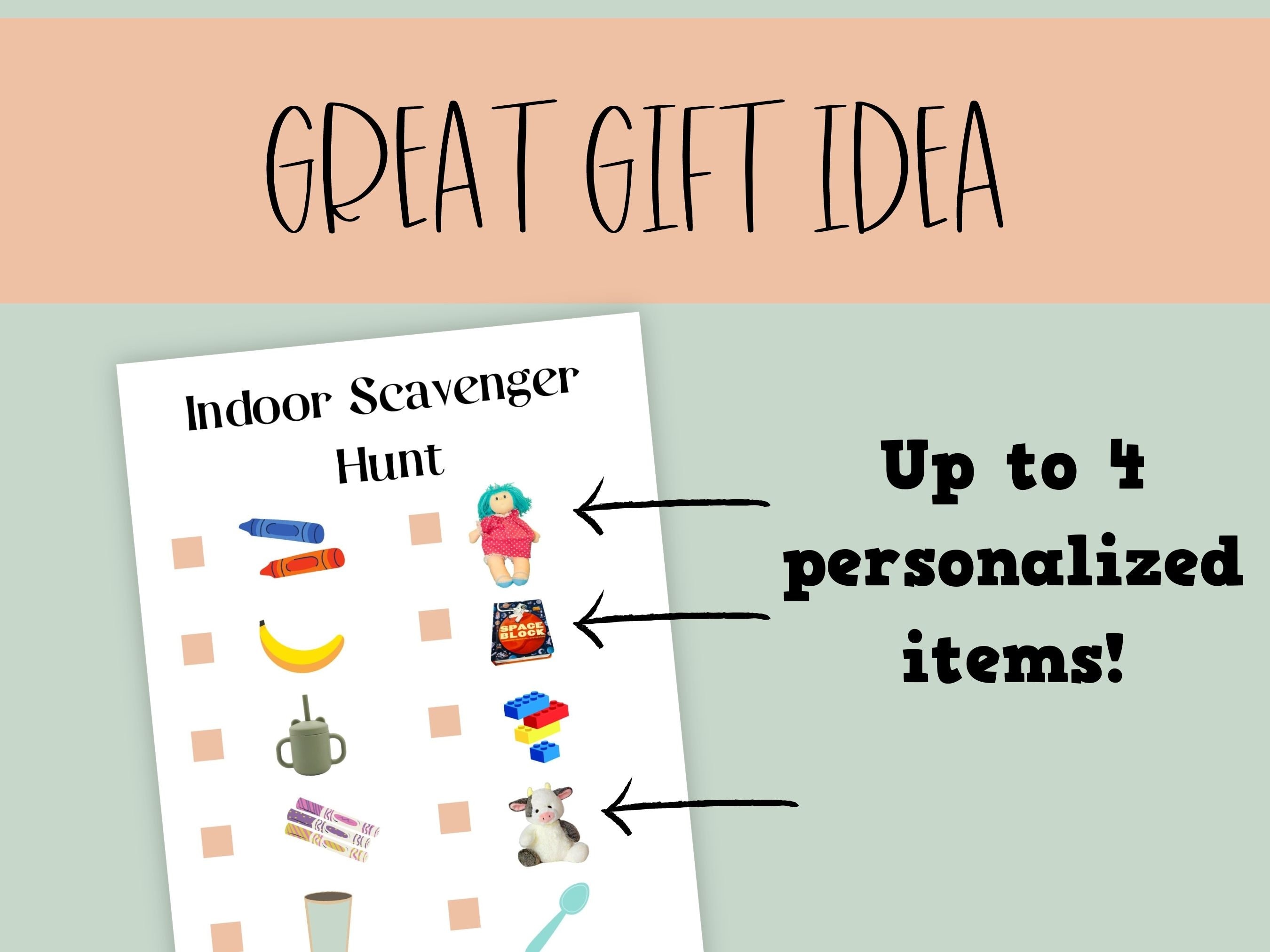 Personalized Scavenger Hunt Custom Toddler Gift Customized Gift for ...