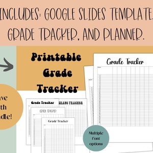 Teacher Template Bundle Teacher Planner Grade Tracker Editable Slides ...