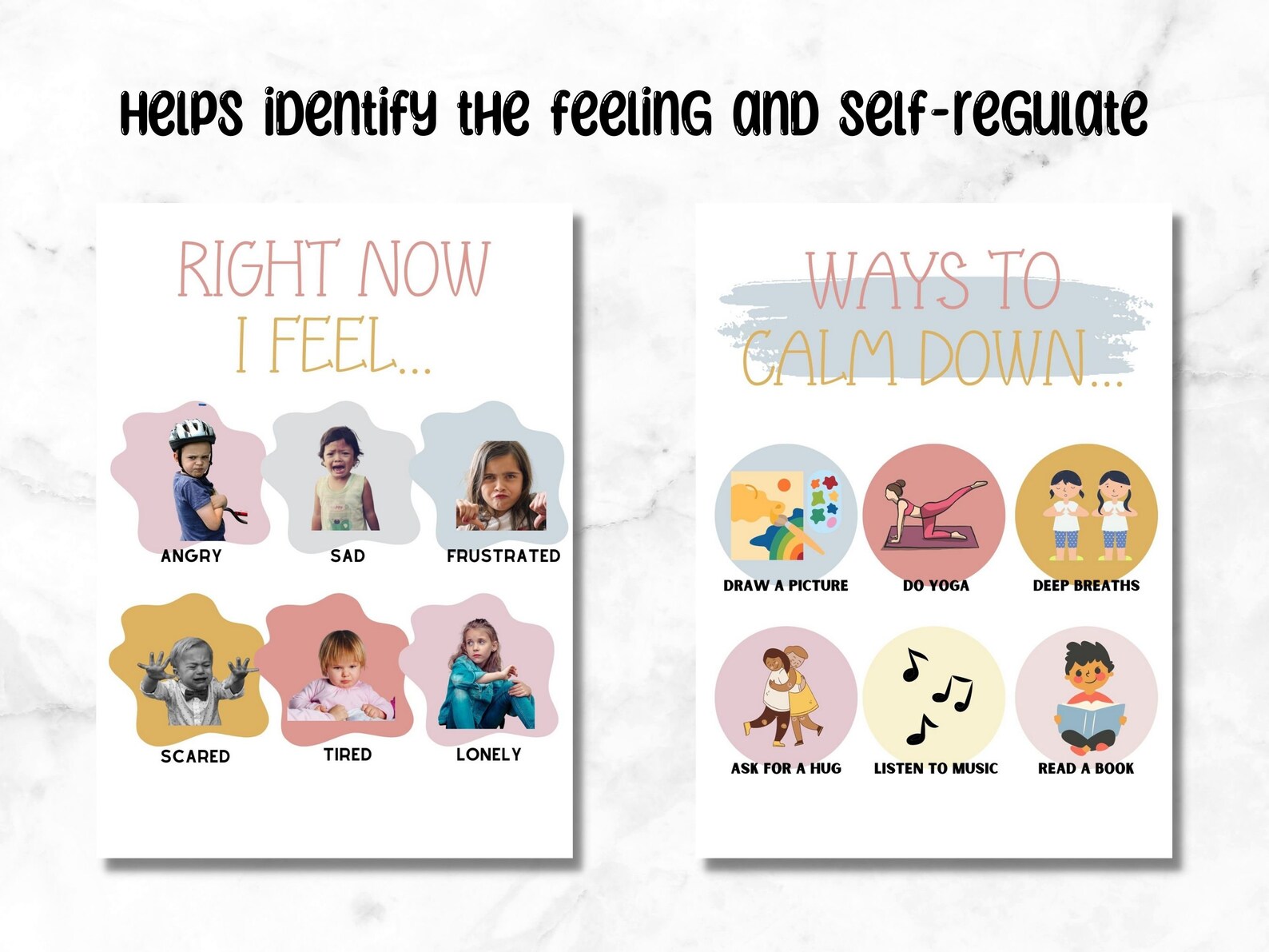 Calm Down Corner Toddler Feelings Chart Self Regulation Toddler ...
