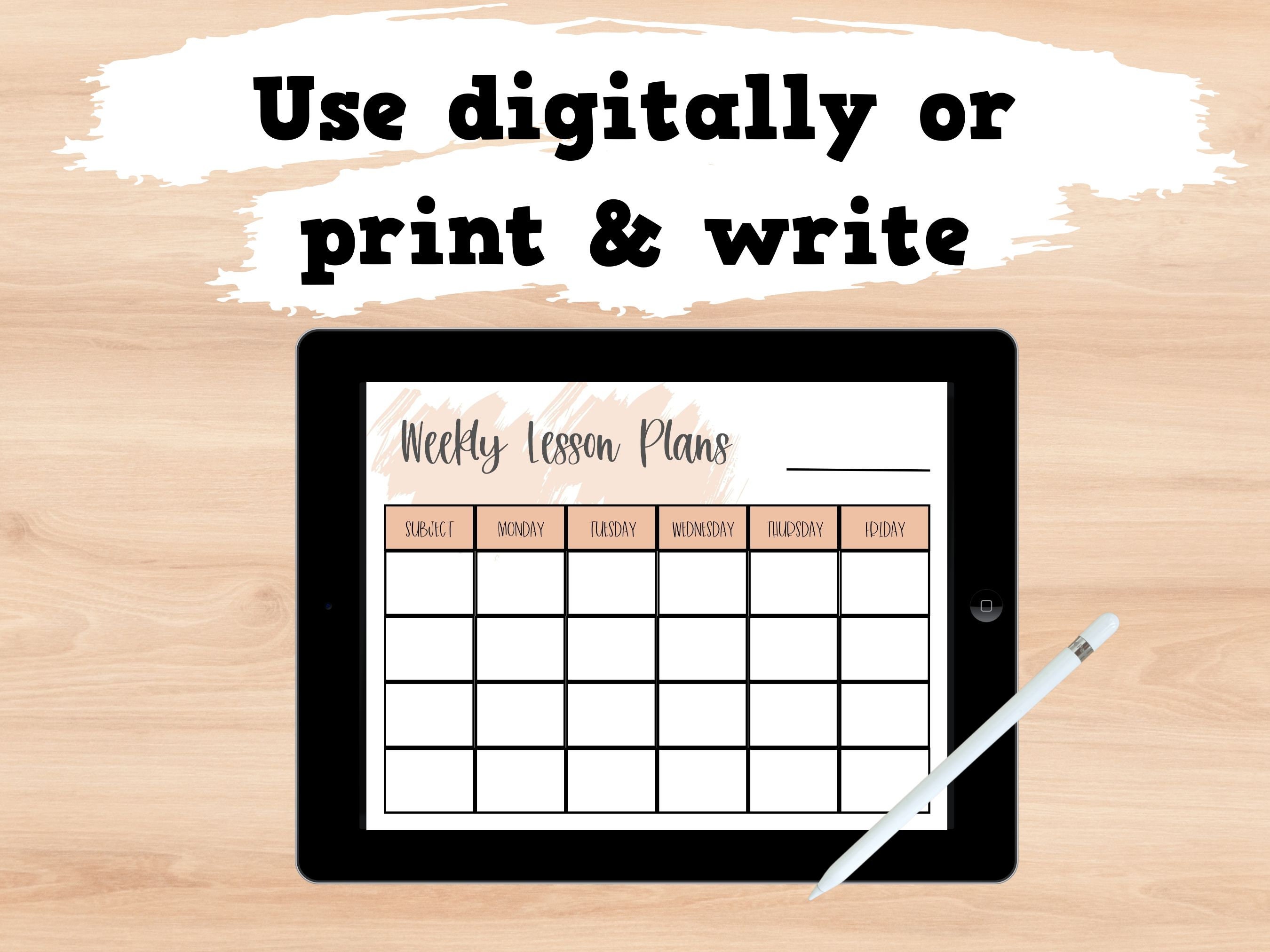 Lesson Plan Template Editable Lesson Plan Academic Planner Daily Lesson ...