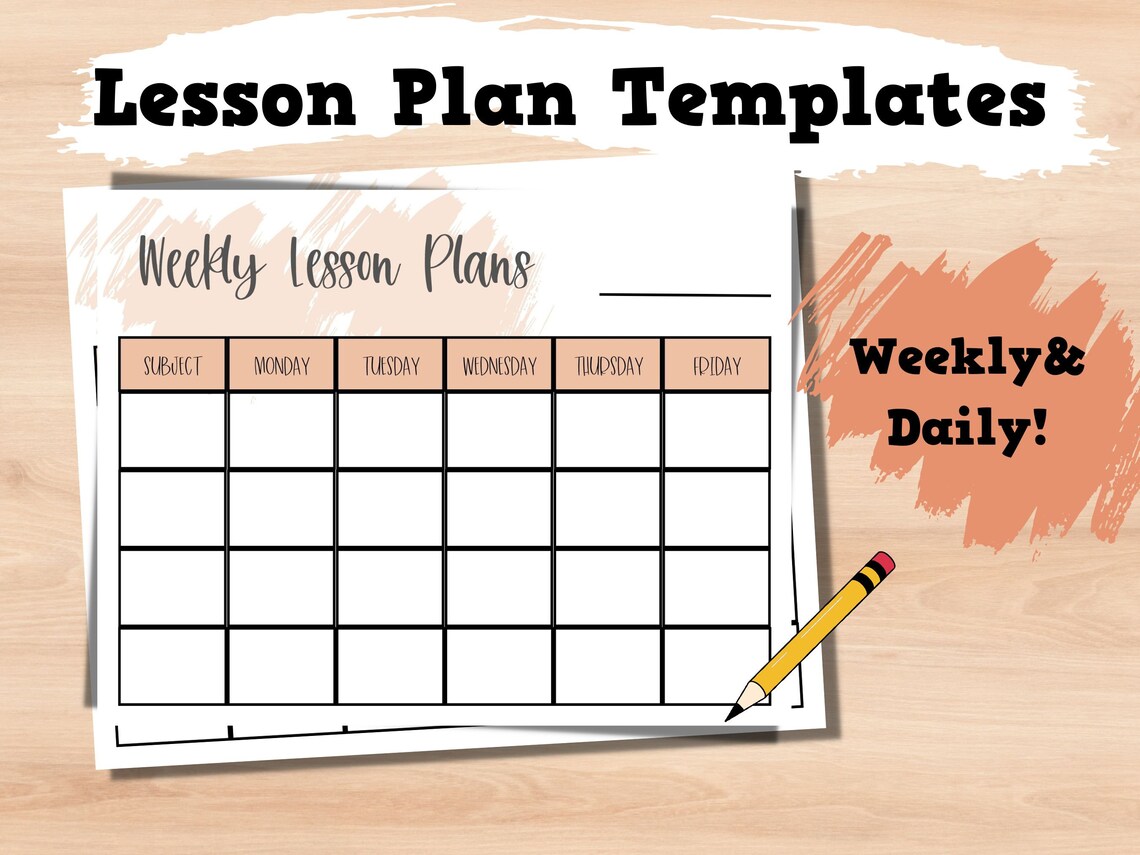 Lesson Plan Template Editable Lesson Plan Academic Planner Daily Lesson ...