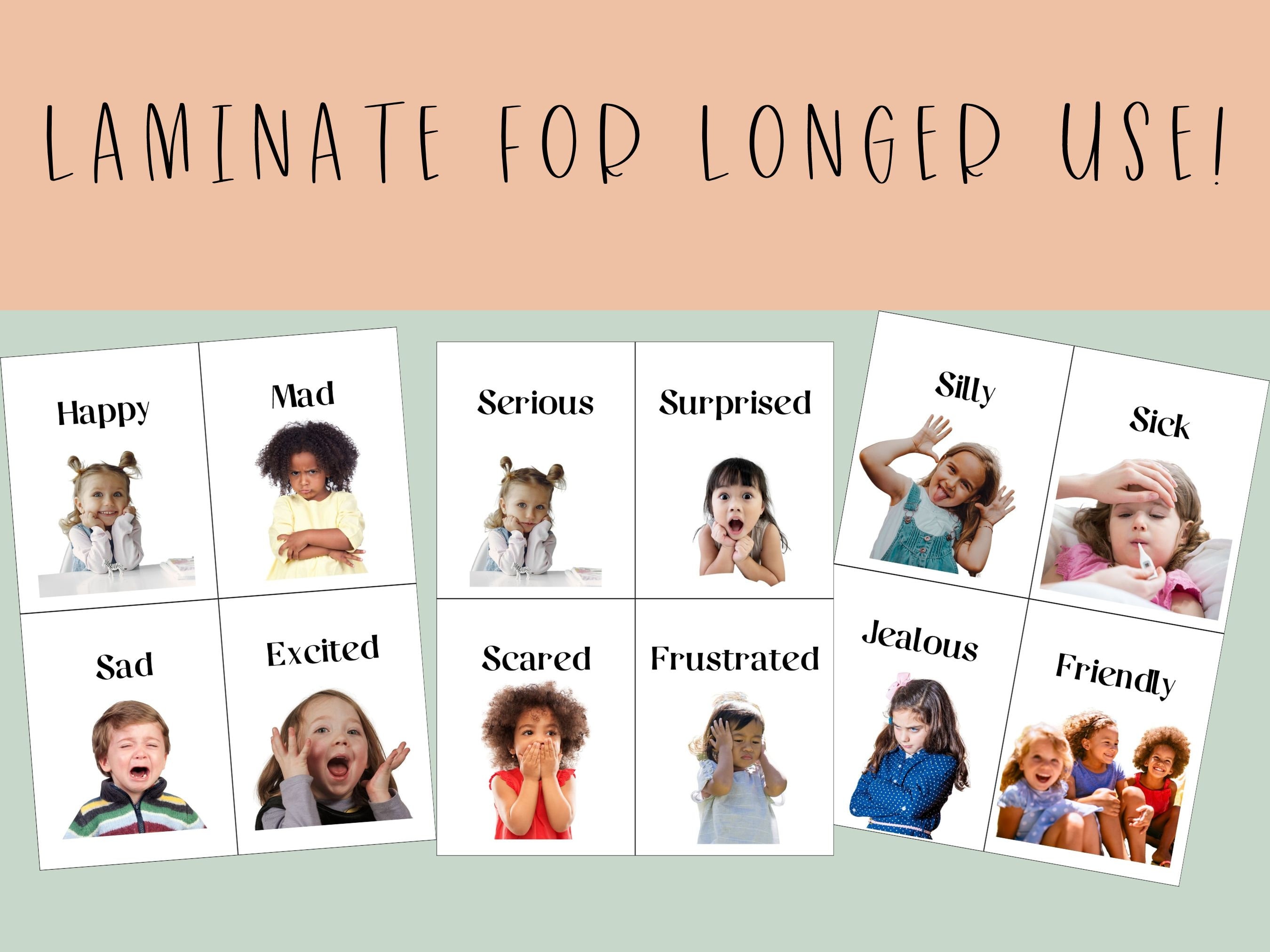 Printable Flashcards Feelings Flash Cards Calm Down Corner Feelings ...