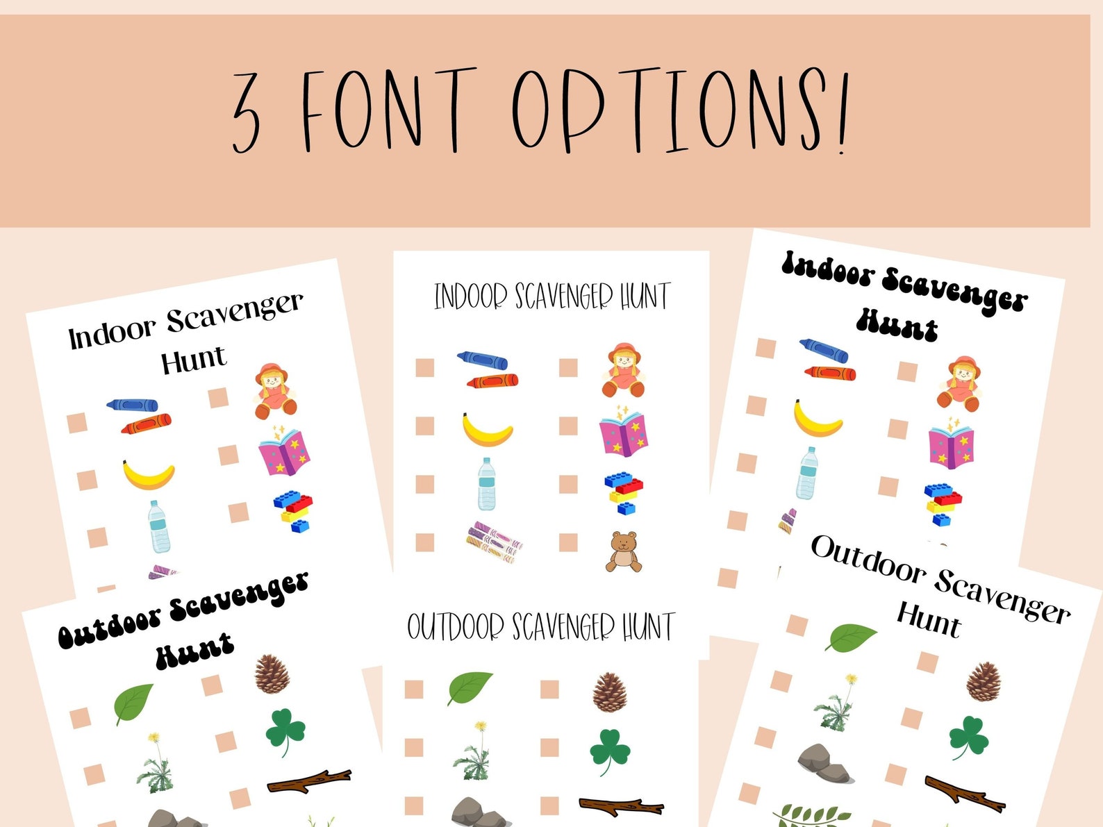 Scavenger Hunt for Toddlers Printable Toddler Activity Preschool ...