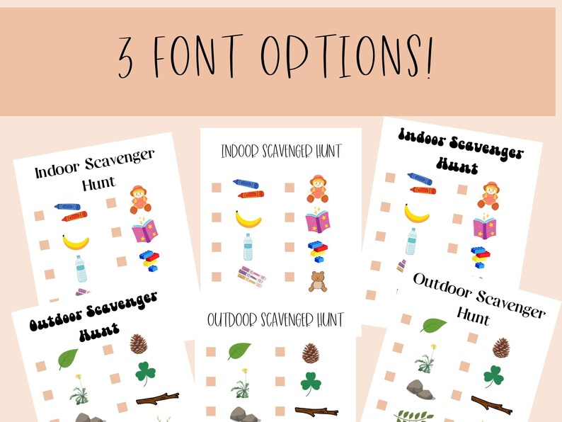 Scavenger Hunt for Toddlers Printable Toddler Activity Preschool ...