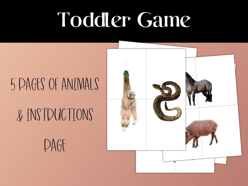 Toddler Matching Activity Montessori Printable Toddler Education ...