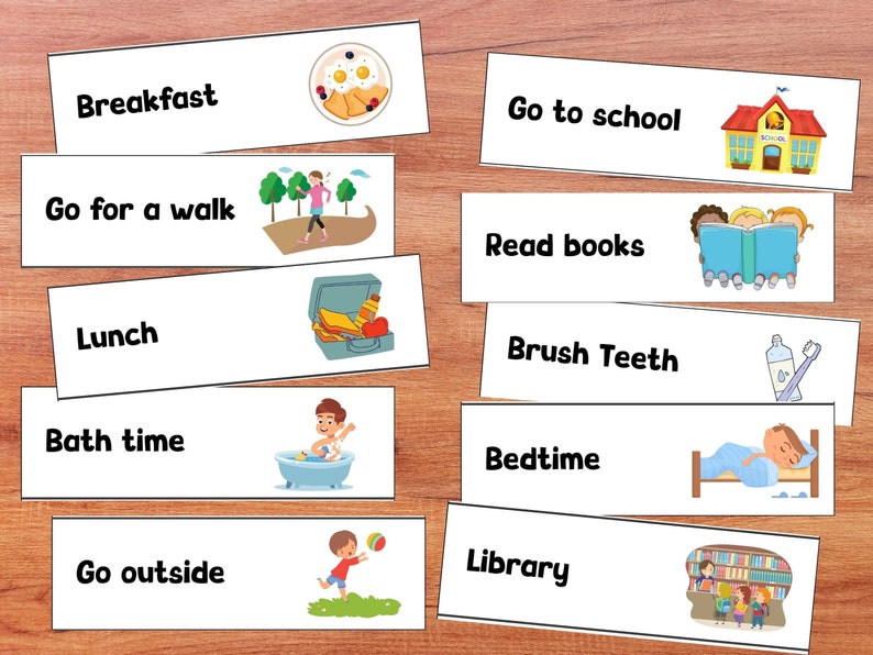 Toddler Schedule Template Editable Schedule for Kids Visual Schedule ...