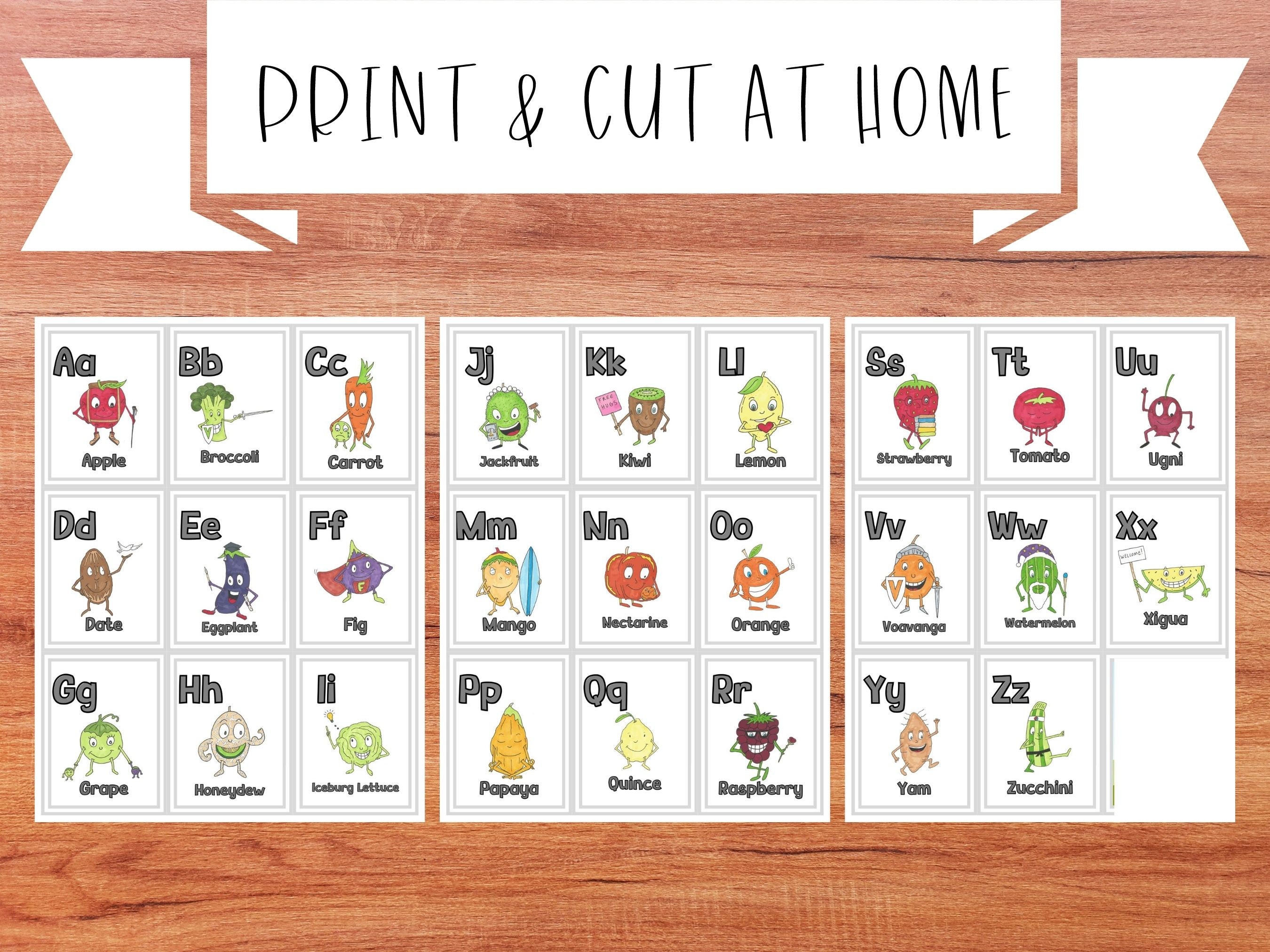 Alphabet Flashcards Montessori Flash Cards Toddler Printables Alphabet ...