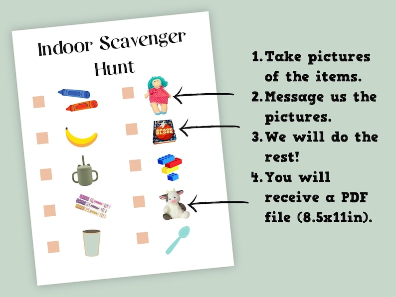 Personalized Scavenger Hunt Custom Toddler Gift Customized Gift for ...