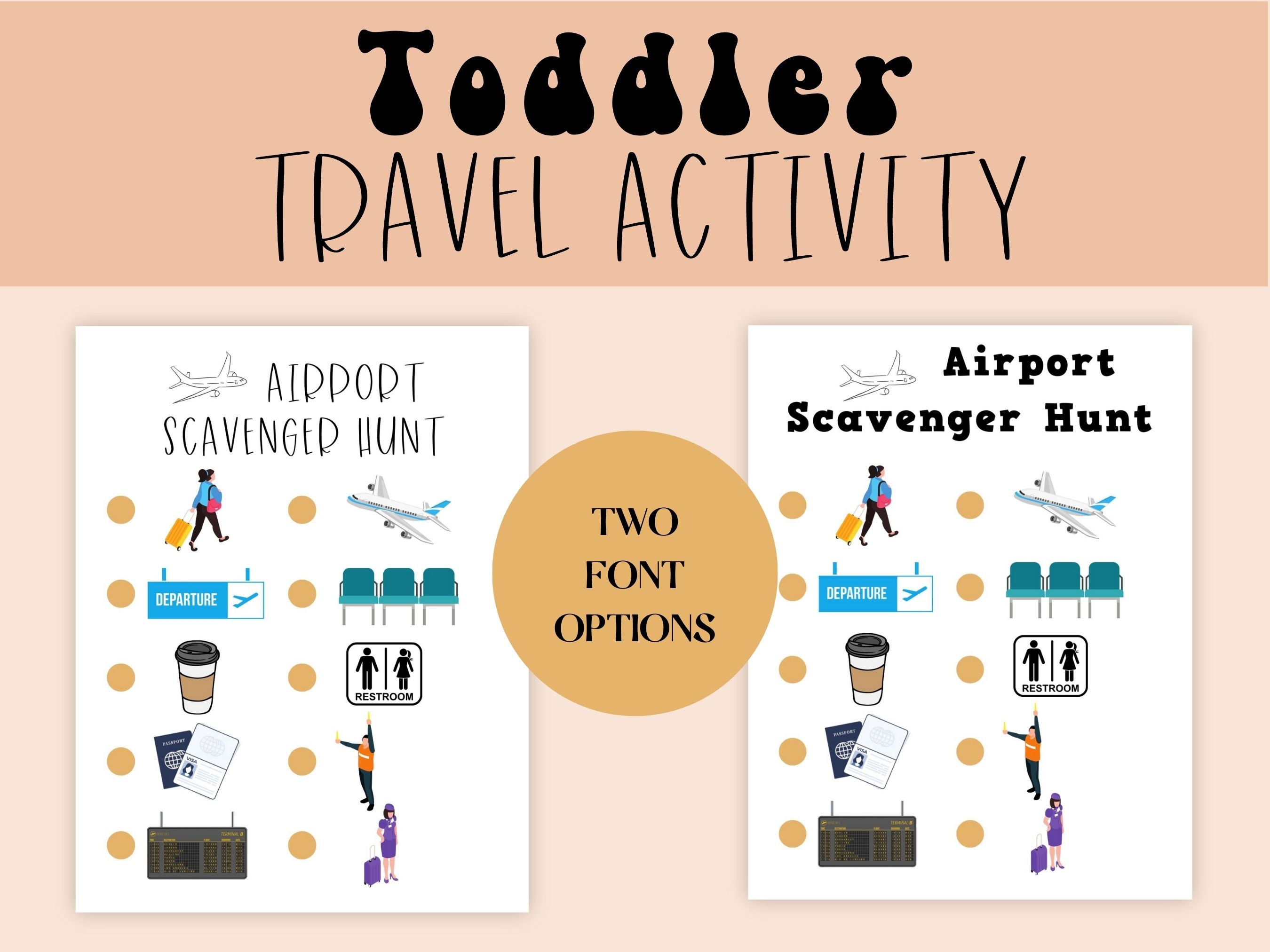 Travel Activities for Toddlers Travel Printable Airport Activity for ...