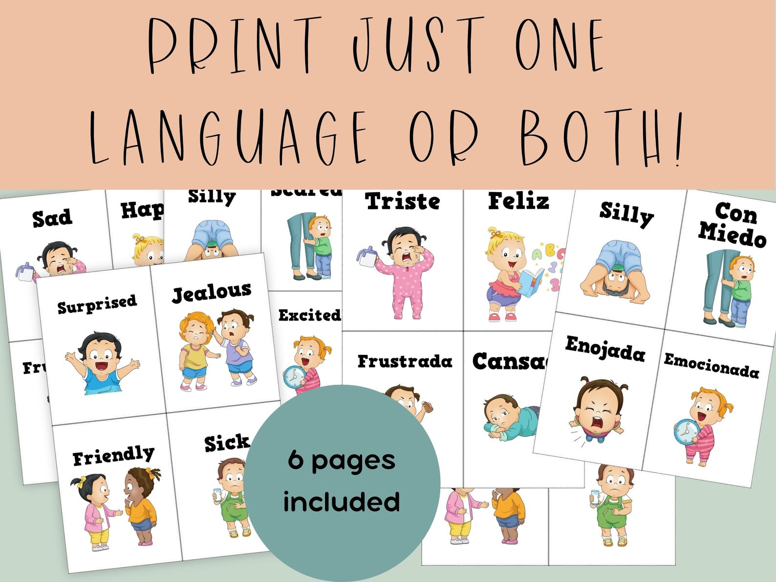 Printable Flashcards Feelings Flash Cards Calm Down Corner Feelings ...