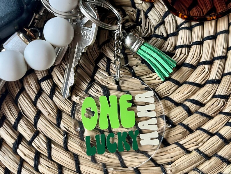 Mama Keychain Lucky Mama Tassel Keychain Mothers Day Keychain Diaper ...