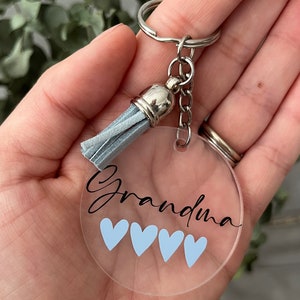 Personalized Grandma Keychain Custom Grandmother Keychain - Etsy