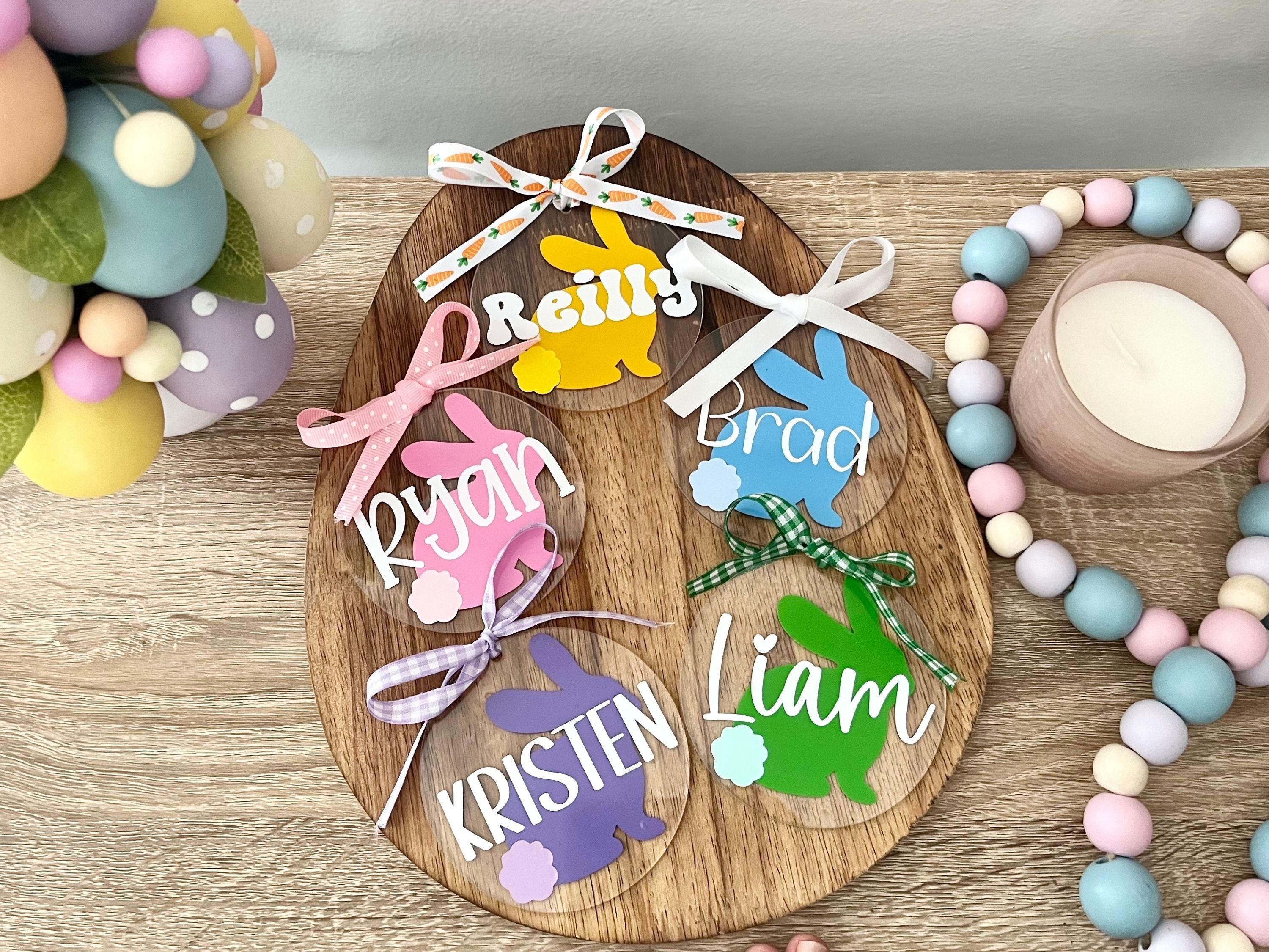 Custom Easter Basket Tags, Personalized Easter Tags, Name Tags for ...