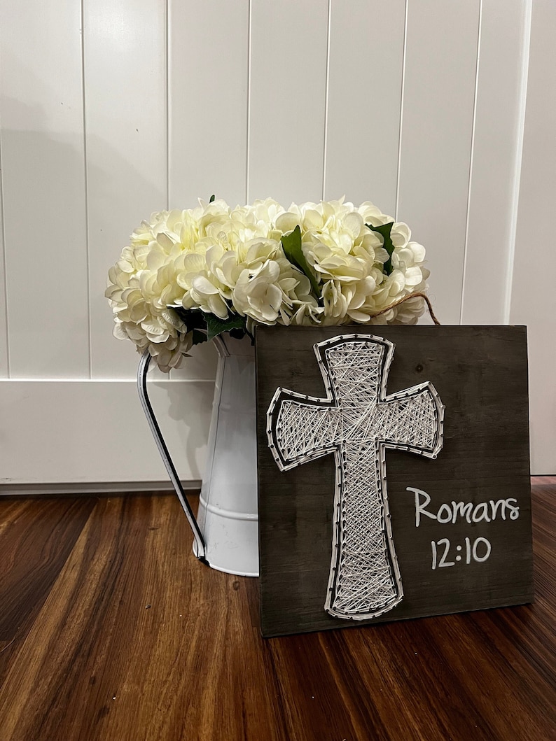Cross String Art - Finished - Custom - Personalized - Etsy
