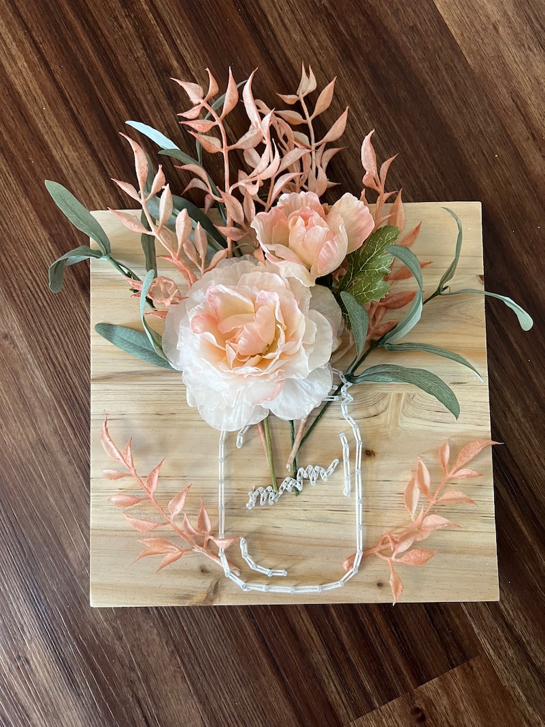 Flower Vase String Art - Finished - Custom - Personalized - Etsy