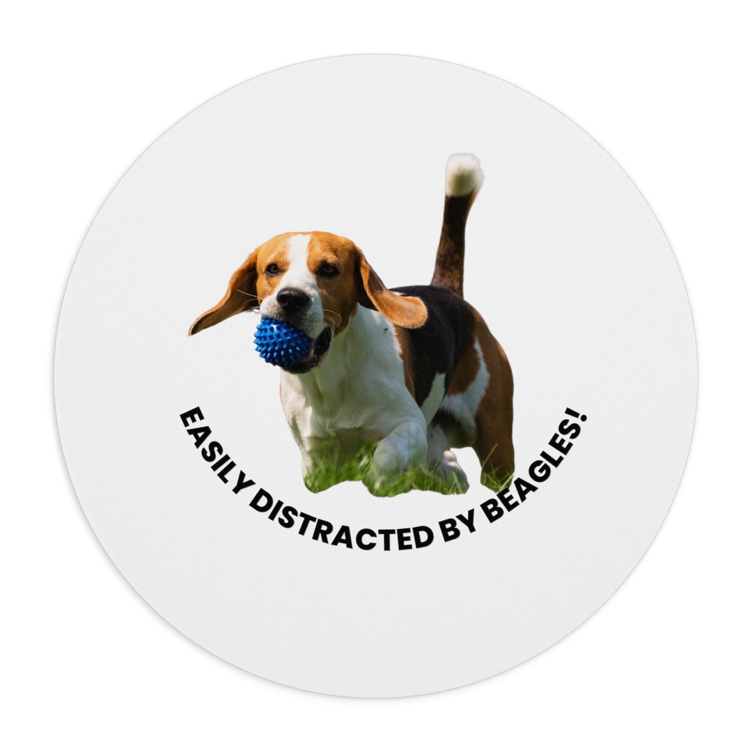 Easily Distracted by Beagles, Mouse Pad - Etsy