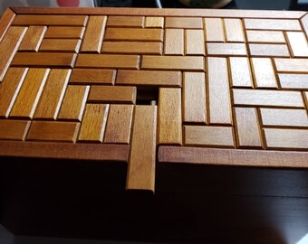 Handmade Wooden Puzzle Box - Etsy