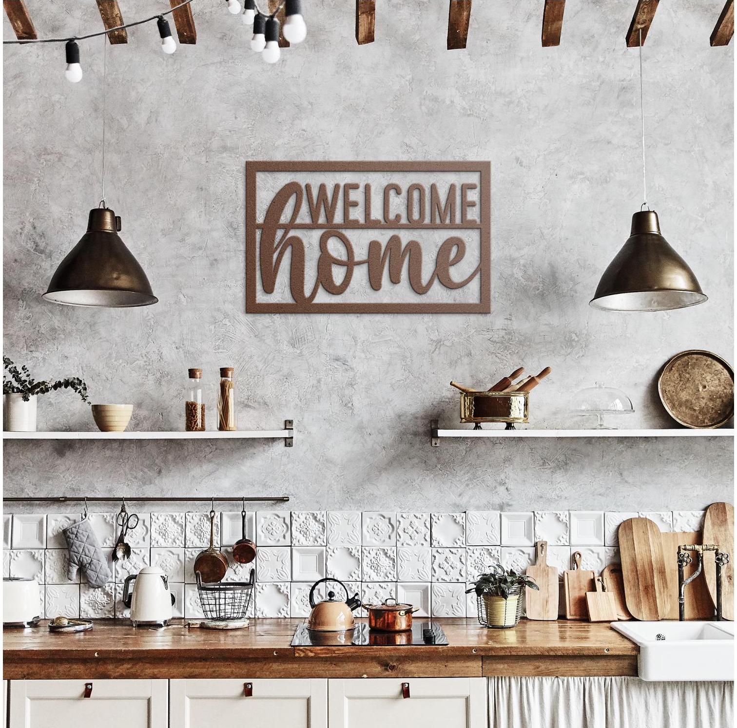 Welcome Home, Metal Wall Art, Wall Sign, Room Decor, Metal Art, Wall ...