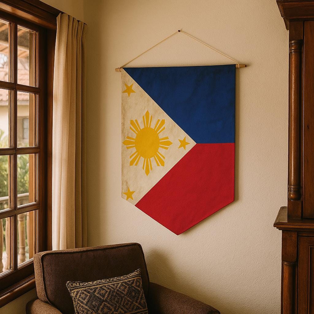 Philippine Flag Pennant, Stylish Wall Decor, Home Decor for Filipinos ...