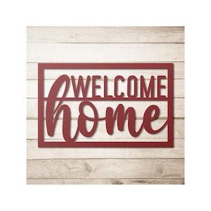 Welcome Home, Metal Wall Art, Wall Sign, Room Decor, Metal Art, Wall ...