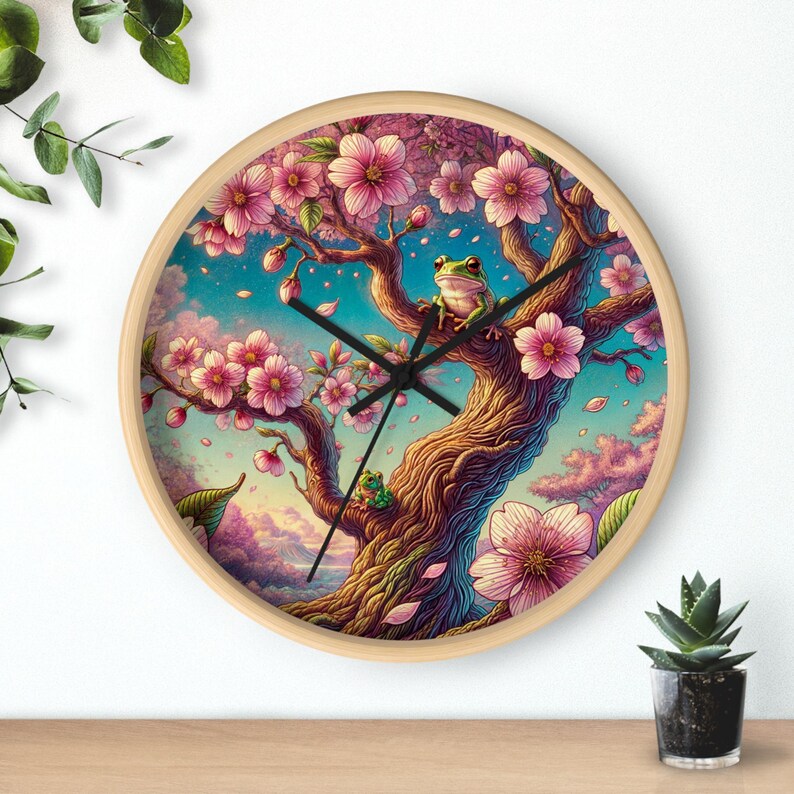 Blossom Tree Wall Clock, Wall Decor, Nature Themed Wall Decor, Unique ...
