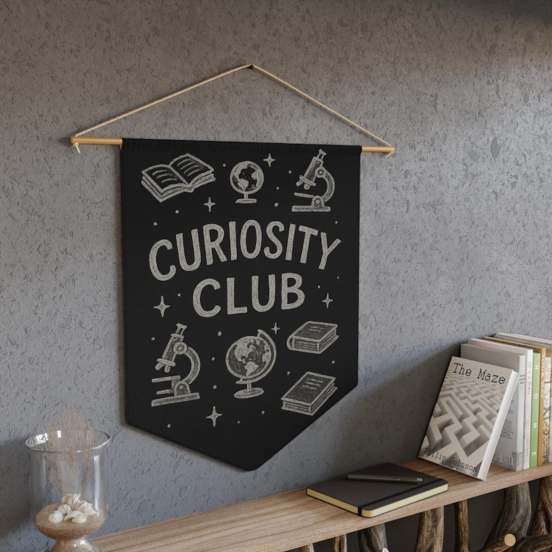 Curiosity Club Pennant, Educational Wall Decor, Science Enthusiast Gift ...