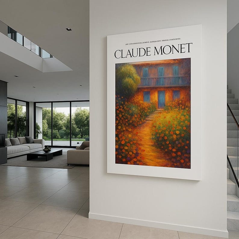 Vibrant Acrylic Claude Monet Art Print, Modern Home Decor, Contemporary ...