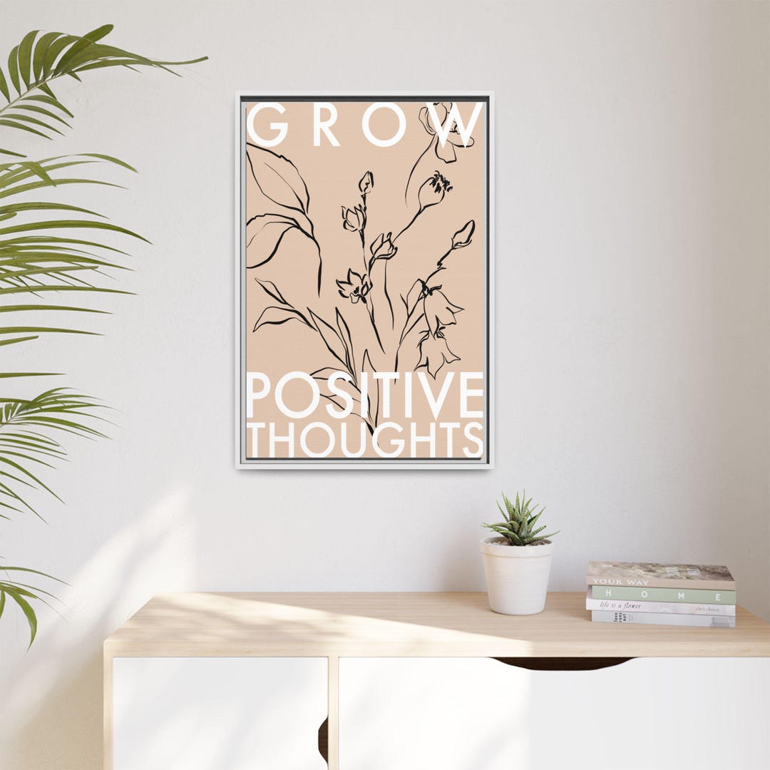 Framed Positive Thoughts Wall Decor, Inspirational Home Decor ...