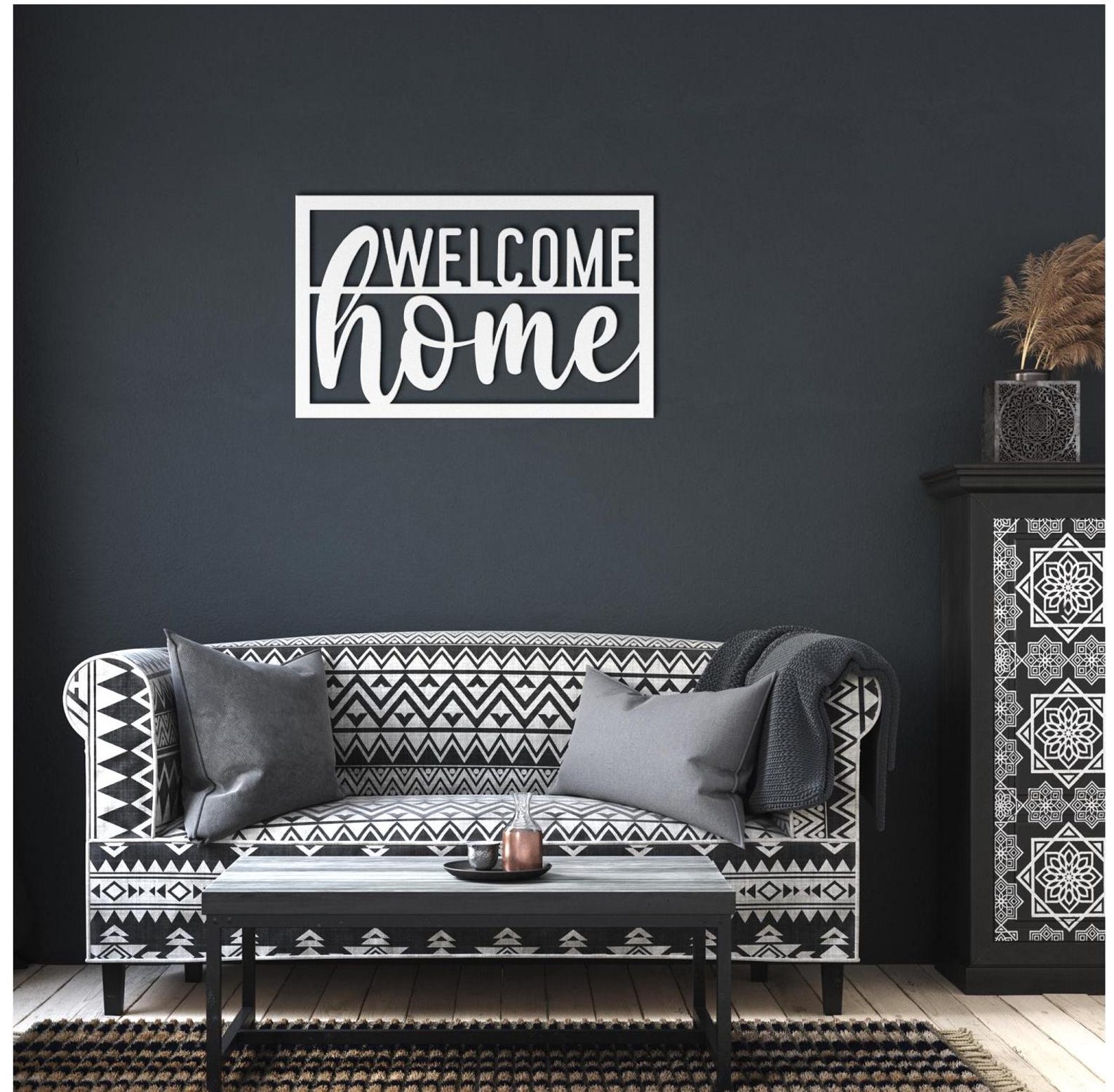 Welcome Home, Metal Wall Art, Wall Sign, Room Decor, Metal Art, Wall ...