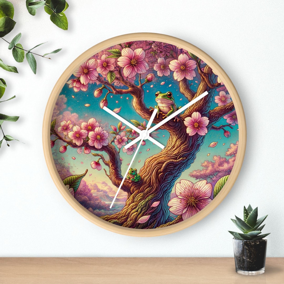 Blossom Tree Wall Clock, Wall Decor, Nature Themed Wall Decor, Unique ...