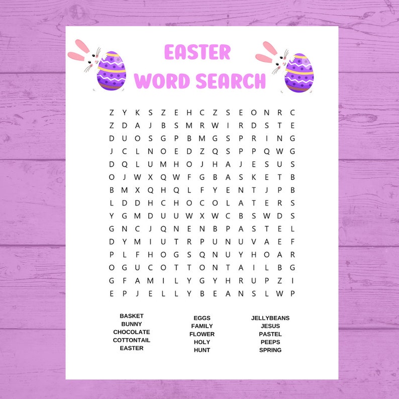 Easter Word Search Easter Printable Easter Activities for Kids and ...