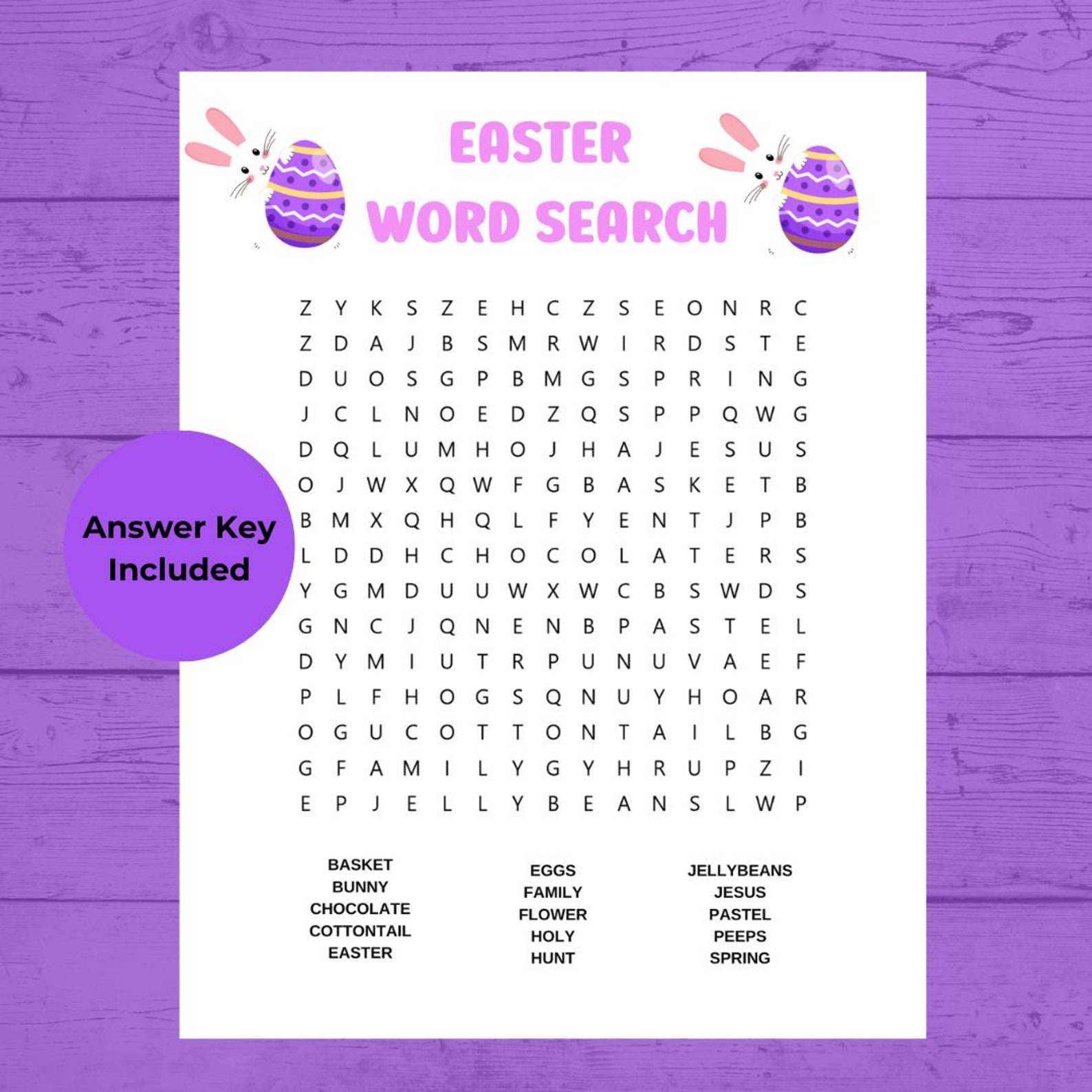 Easter Word Search Easter Printable Easter Activities for Kids and ...