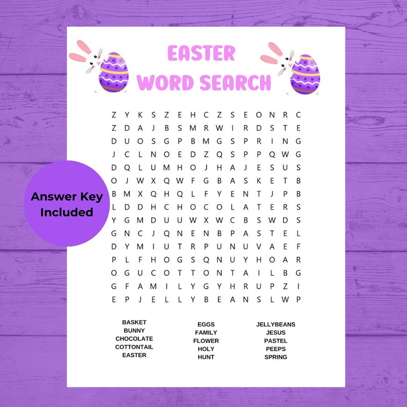 Easter Word Search Easter Printable Easter Activities for Kids and ...