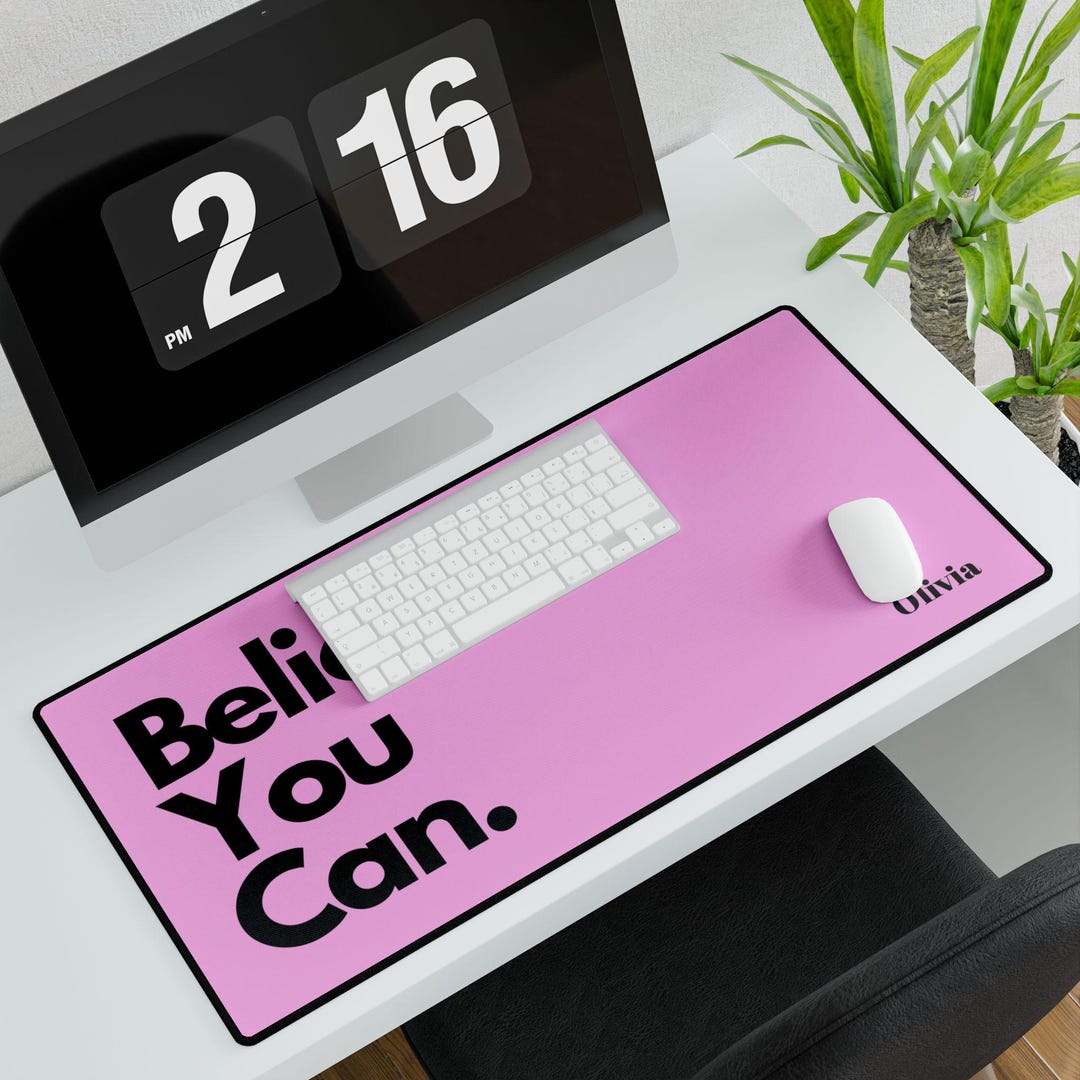 Personalized Inspirational Desk Mat: Custom Quote, Student Gift - Etsy