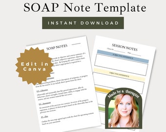 Downloadable SOAP Note Template - Etsy