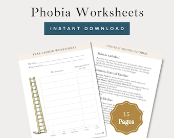 Fear Ladder Worksheet | Exposure Therapy | ERP Worksheets | Therapy ...
