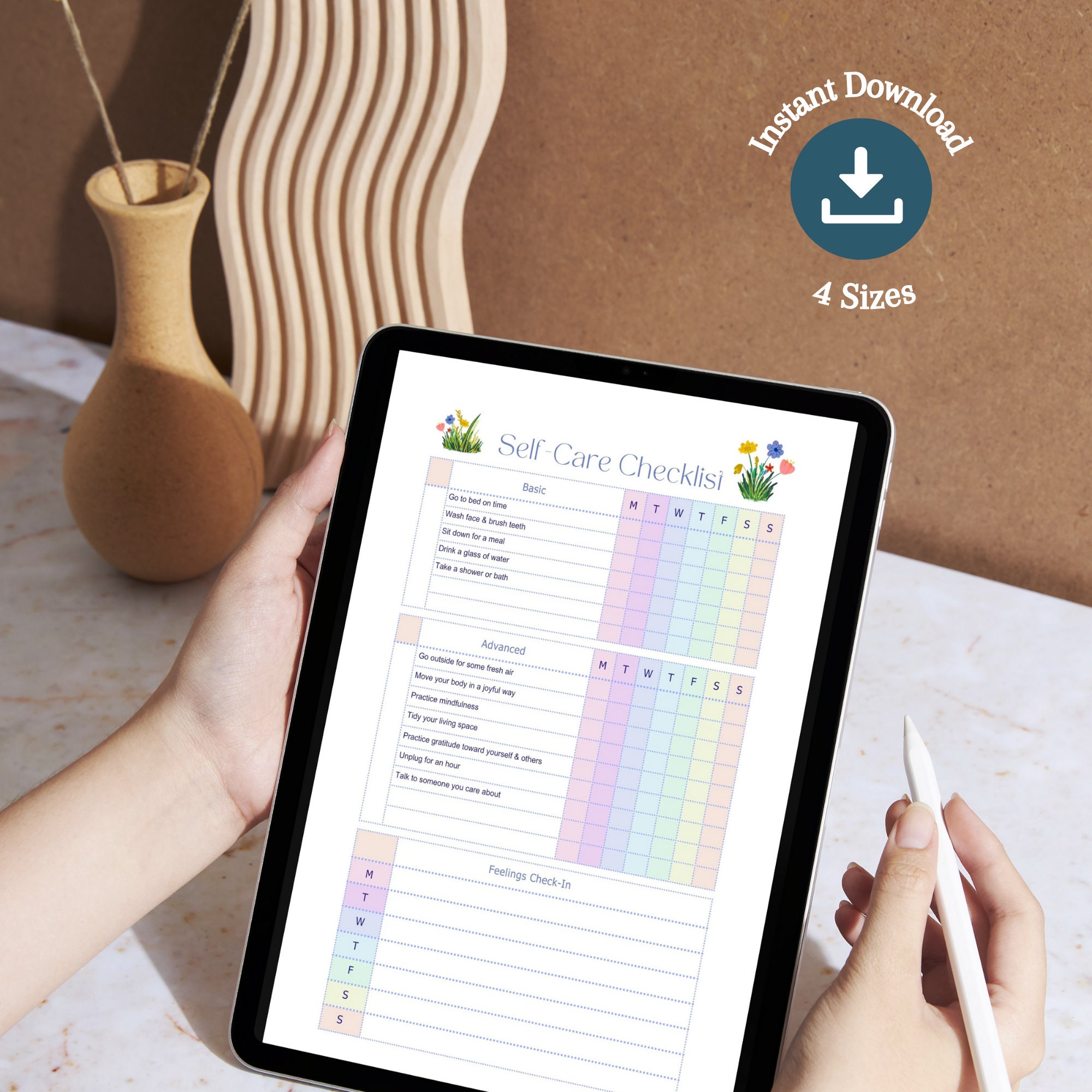 Mental Health Coping Checklist Trigger Tracker Visual Consequences Self ...