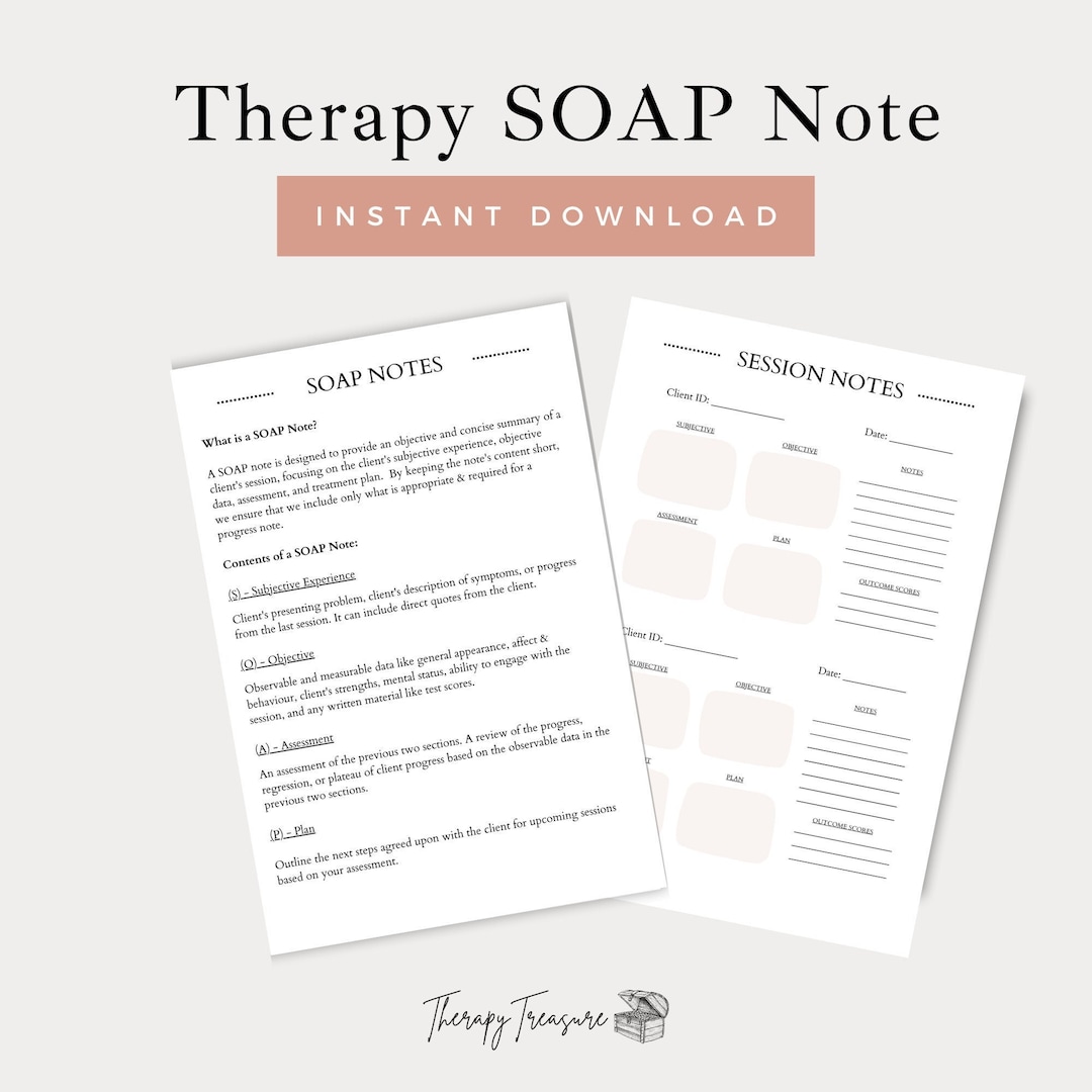 Soap Template Mental Health Therapist Notes Soap Notes Template ...
